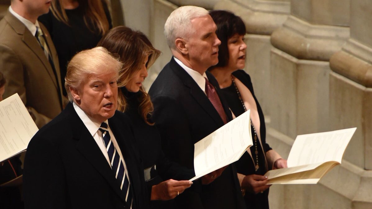 President Trump and Vice-President Pence Attend National Prayer Service ...