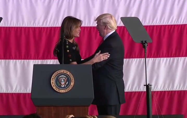 President Trump and First Lady Melania Deliver Remarks To U.S. Military ...