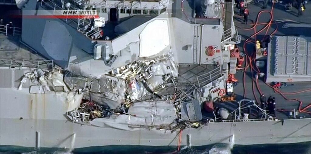 Collision At Sea - U.S.S. Fitzgerald Collides With Cargo Container Ship ...