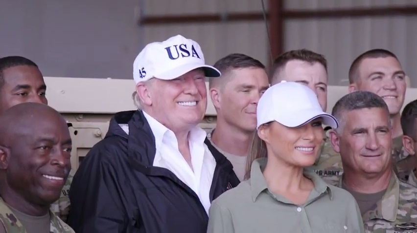 Video of President Trump and First-Lady Melania Visit To Florida ...