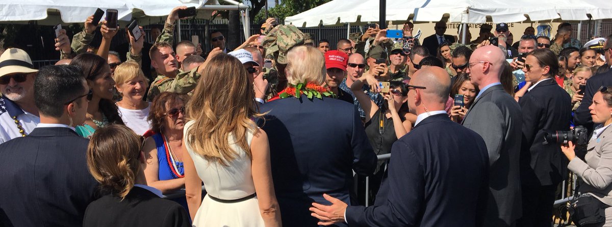 President Trump and First Lady Melania Trump Arrive in Hawaii... - The ...