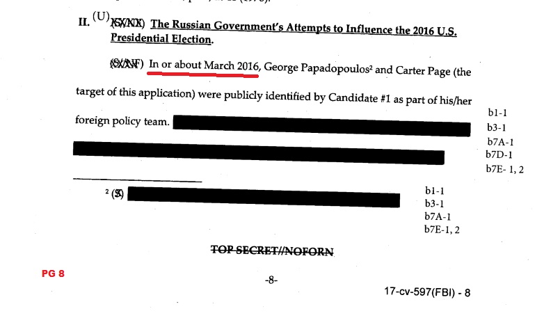 A Review of the DOJ/FBI FISA Application Release... - The Last Refuge