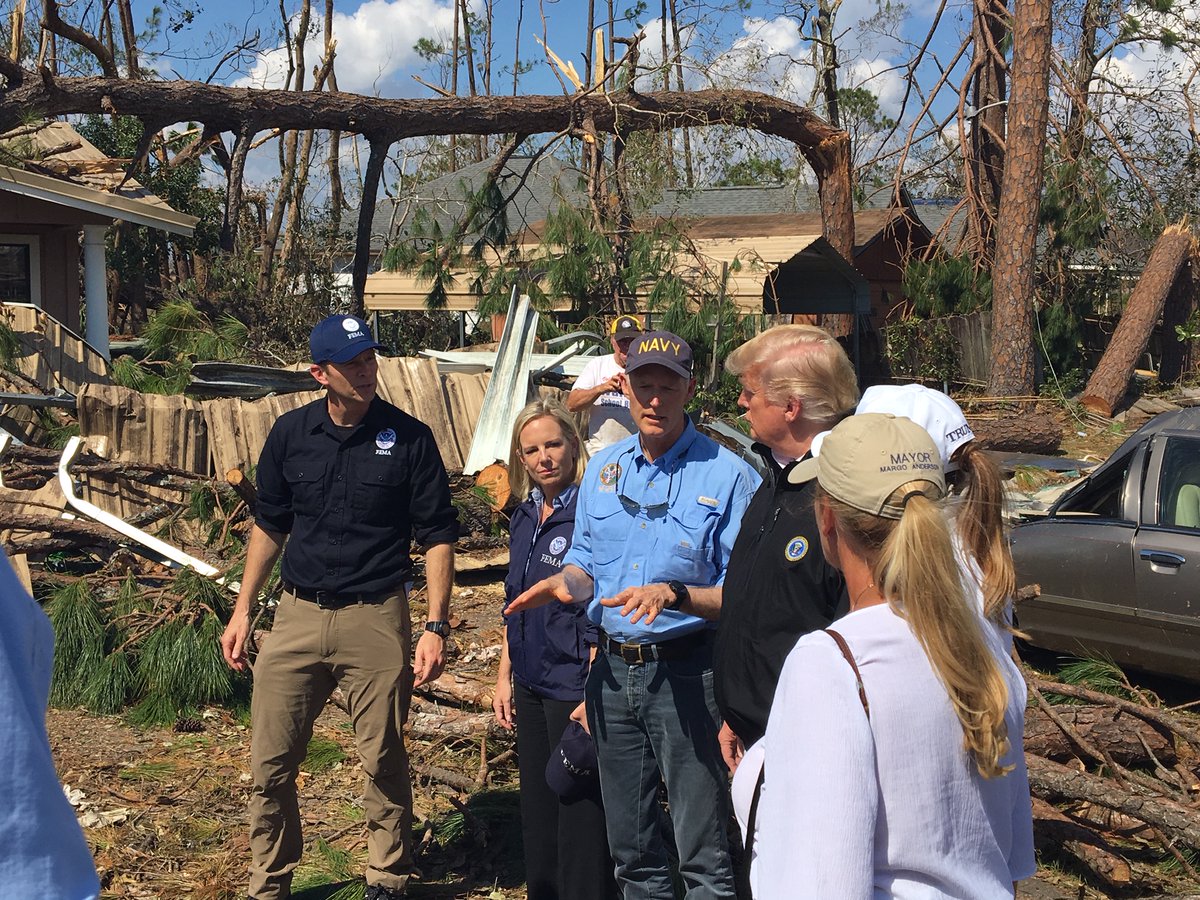 President Trump and First Lady Melania Trump Visit Hurricane Michael ...