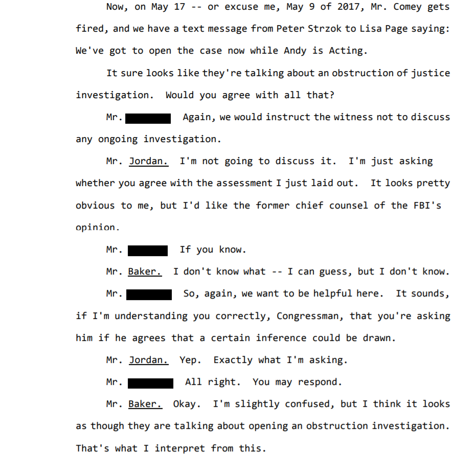 Baker Transcript Highlights Additional Evidence Behind Strzok/Page ...
