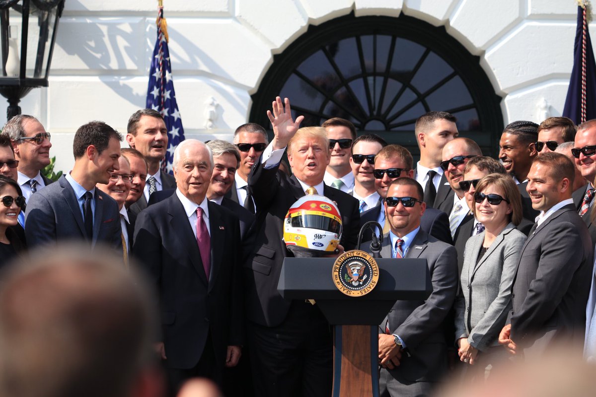 President Trump Welcomes NASCAR Champion Joey Logano and Team Penske ...