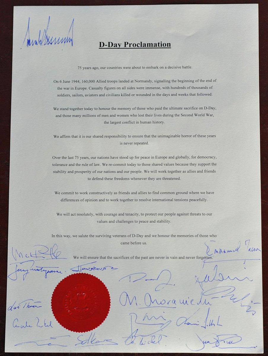 President Donald Trump Puts USA on Top of D-Day Proclamation... - The ...