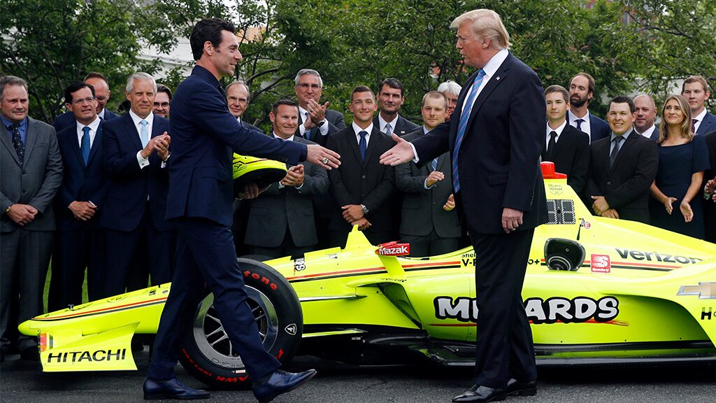 President Trump Celebrates Indy-500 Winning Team Penske at White House ...