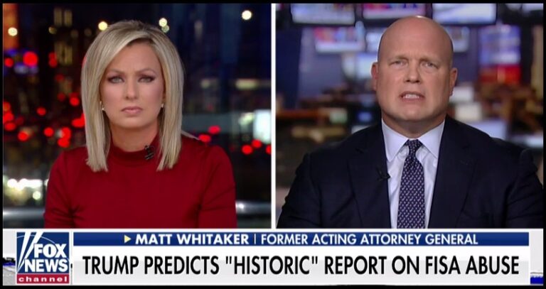 Former AAG Matthew Whitaker Discusses Upcoming IG Report on FISA Abuse ...
