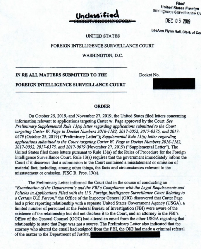 FISC Releases Previously Classified Judge Collyer Order - What Other ...