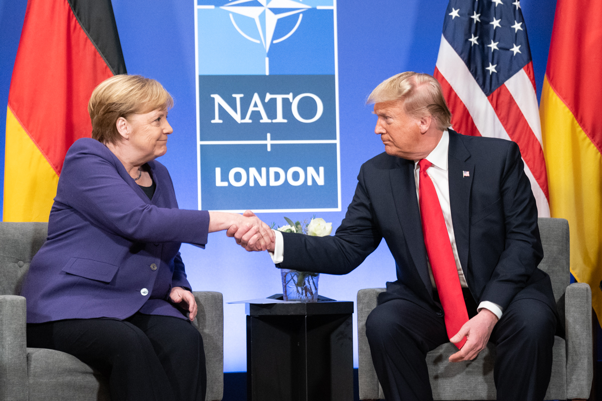 NATO Bilat #3 - President Trump Delivers Remarks With German Chancellor ...