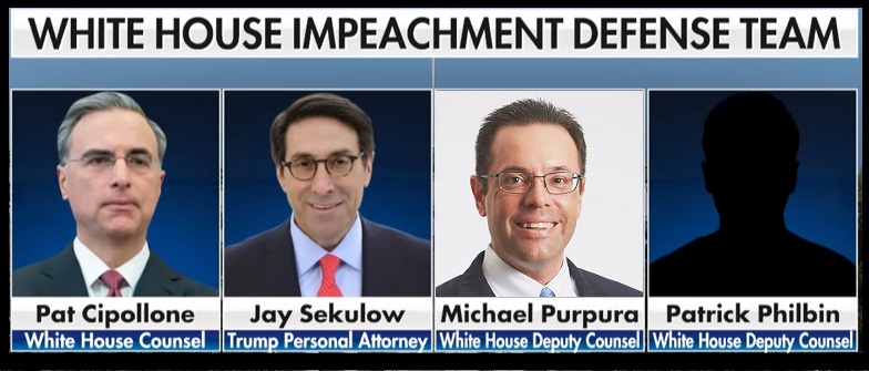 White House Confirms Impeachment Defense Team: Pat Cipollone, Jay ...