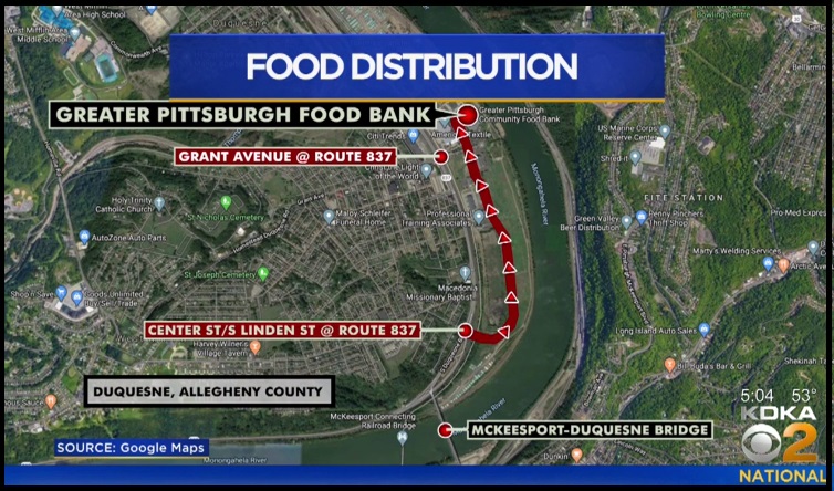 Pittsburgh Area Residents Queue Two Miles for Drive Through Food Bank ...