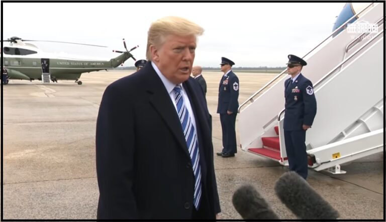 President Trump Remarks Departing Joint Base Andrews - Video and ...
