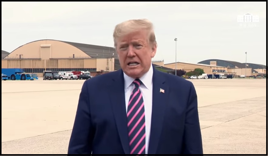 President Trump Impromptu Remarks Departing Joint Base Andrews - Video ...