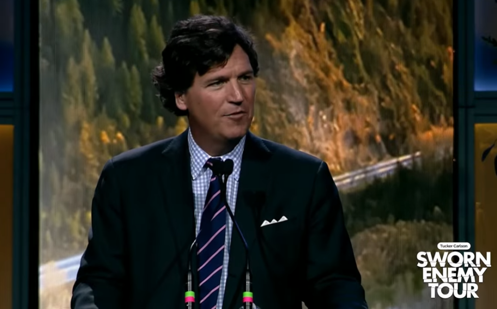 Tucker Carlson Gives "Freedom" Speech in Canada - Justin Not Happy with ...