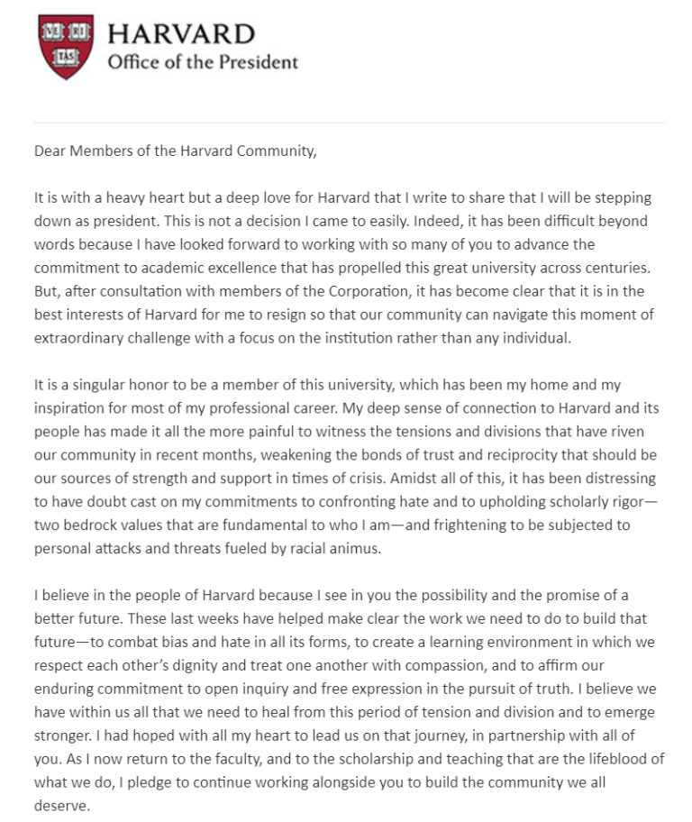 Harvard President and Serial Plagiarist, Claudine Gay Resigns - The ...