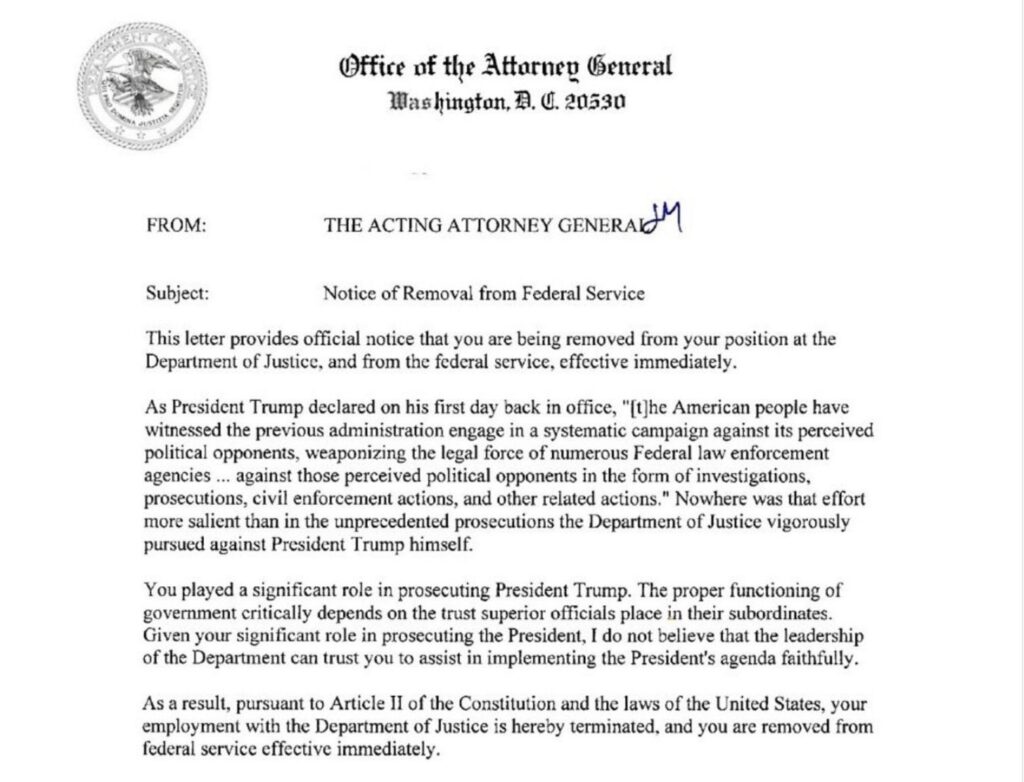 Acting Attorney General James McHenry Fires Dozen+ DOJ Prosecutors from ...