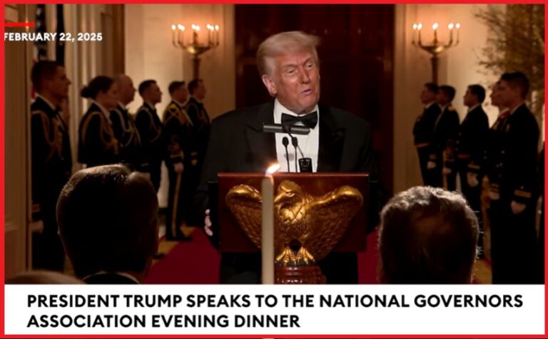 President Trump Delivers "Unity Remarks" During National Governors ...