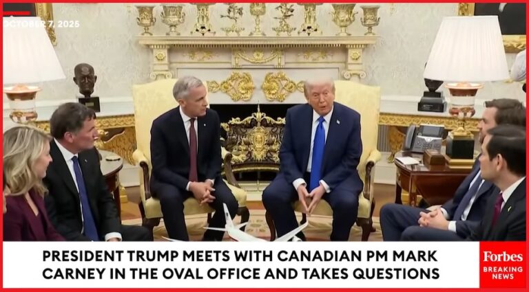 President Trump Holds a Bilateral Meeting with Canadian Prime Minister ...