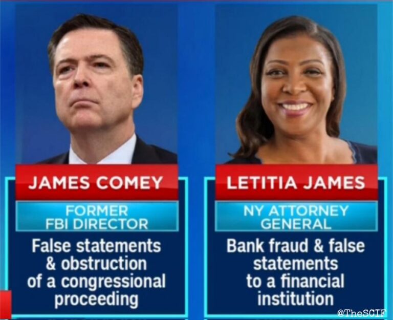 Federal Judge Dismisses Cases Against James Comey and Letitia James ...