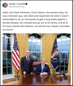 RIP Scott Adams, 1957 - 2026 - The Last Refuge