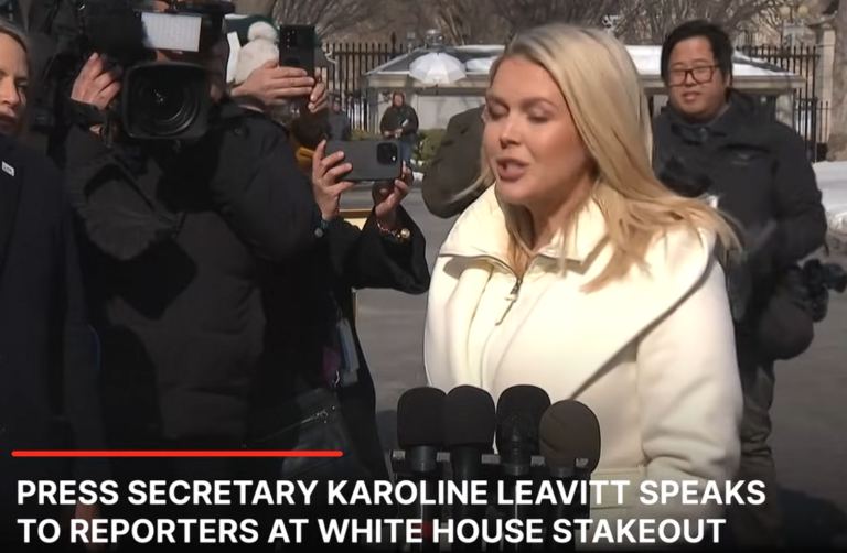 Press Secretary Karoline Leavitt Gives a Brief Press Availability from ...